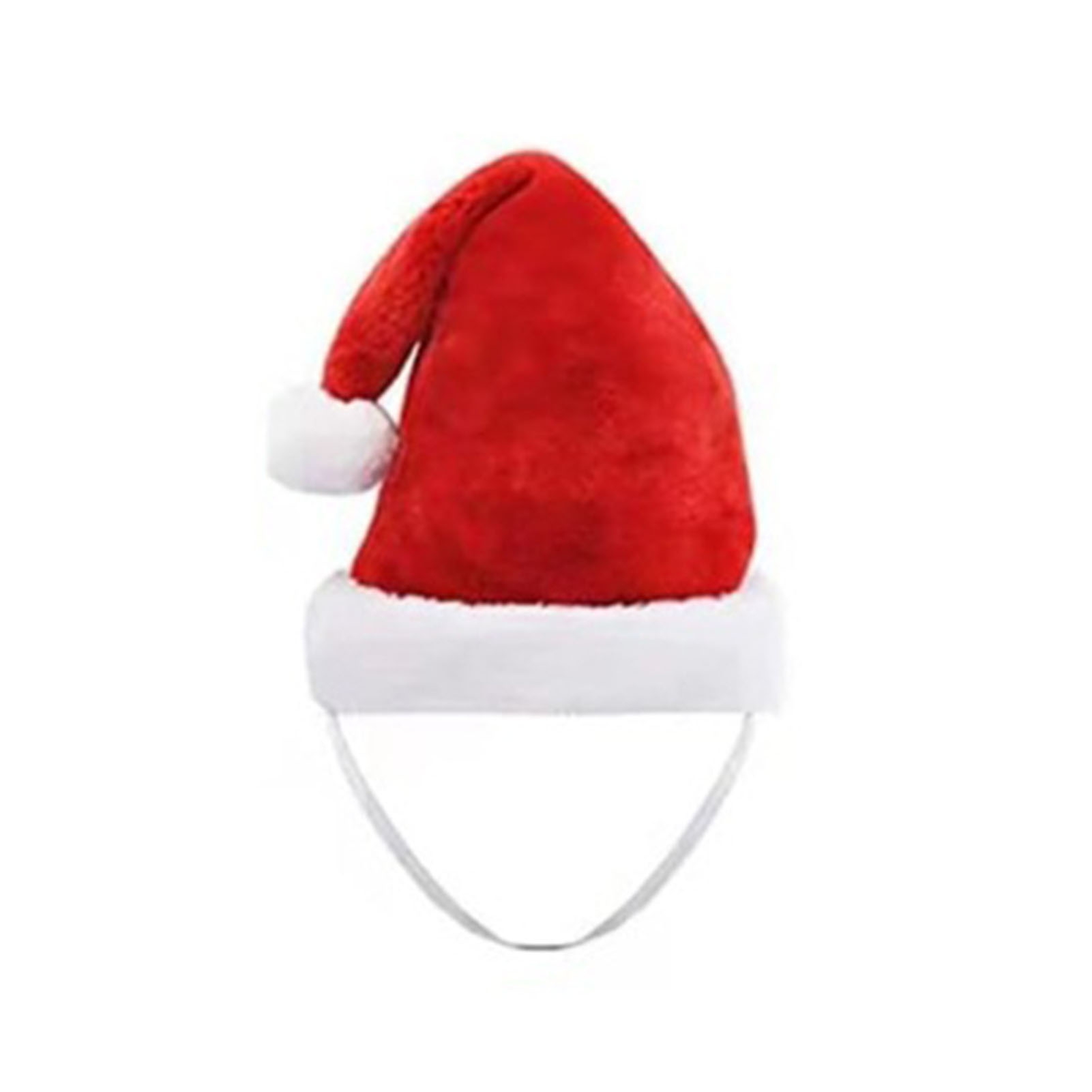 BigTiny Pet Santa Hat Red Fleece Santa Claus Hat Dog Cat Dress-up ...