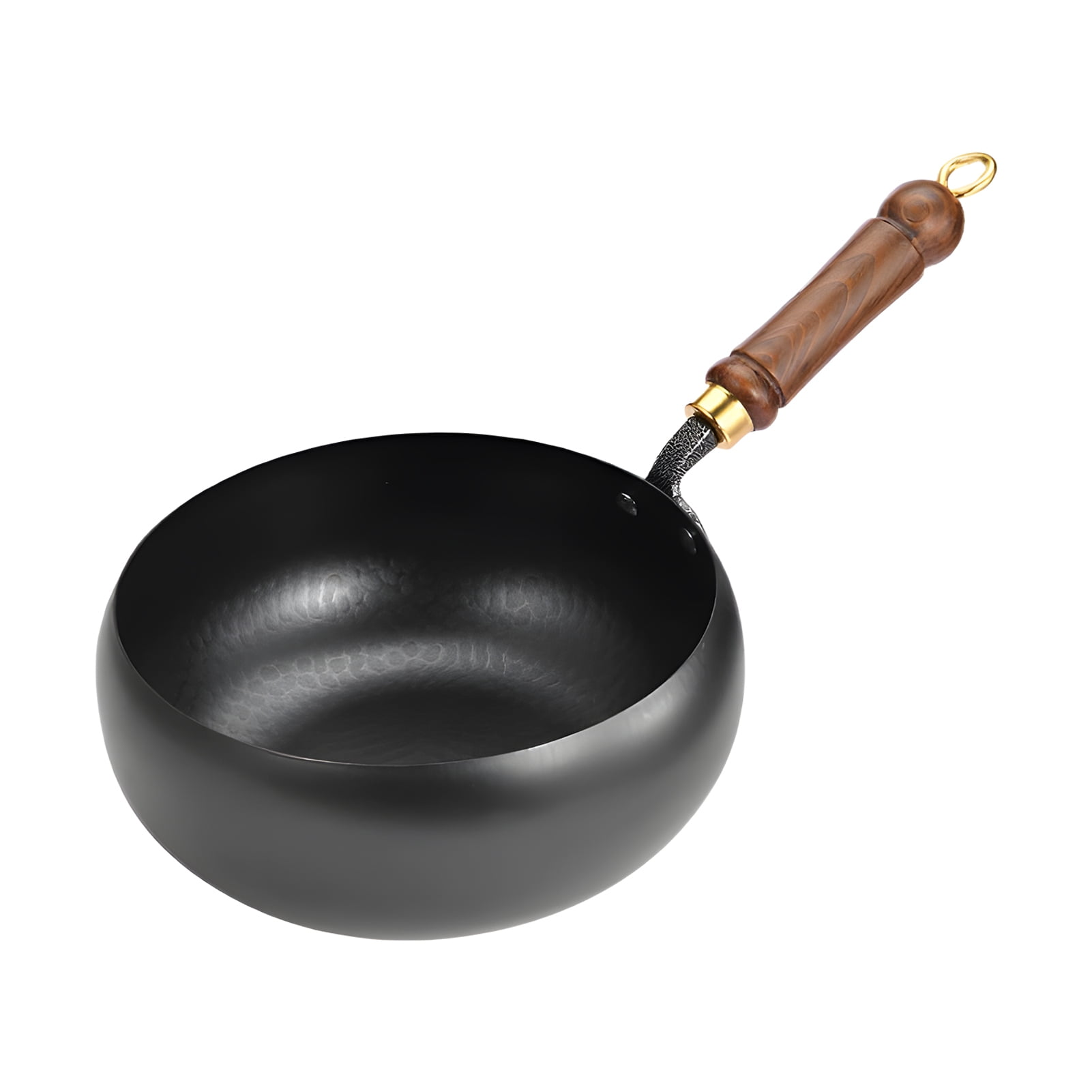 BigTiny Pure Iron Wok Traditional Cast Iron Pan Uncoated Hand-Forged ...