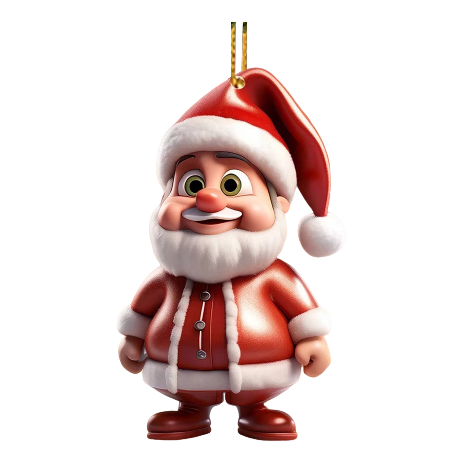 BigTiny Santa Claus Ornaments 2D Cartoon Santa Claus Acrylic Pendant ...