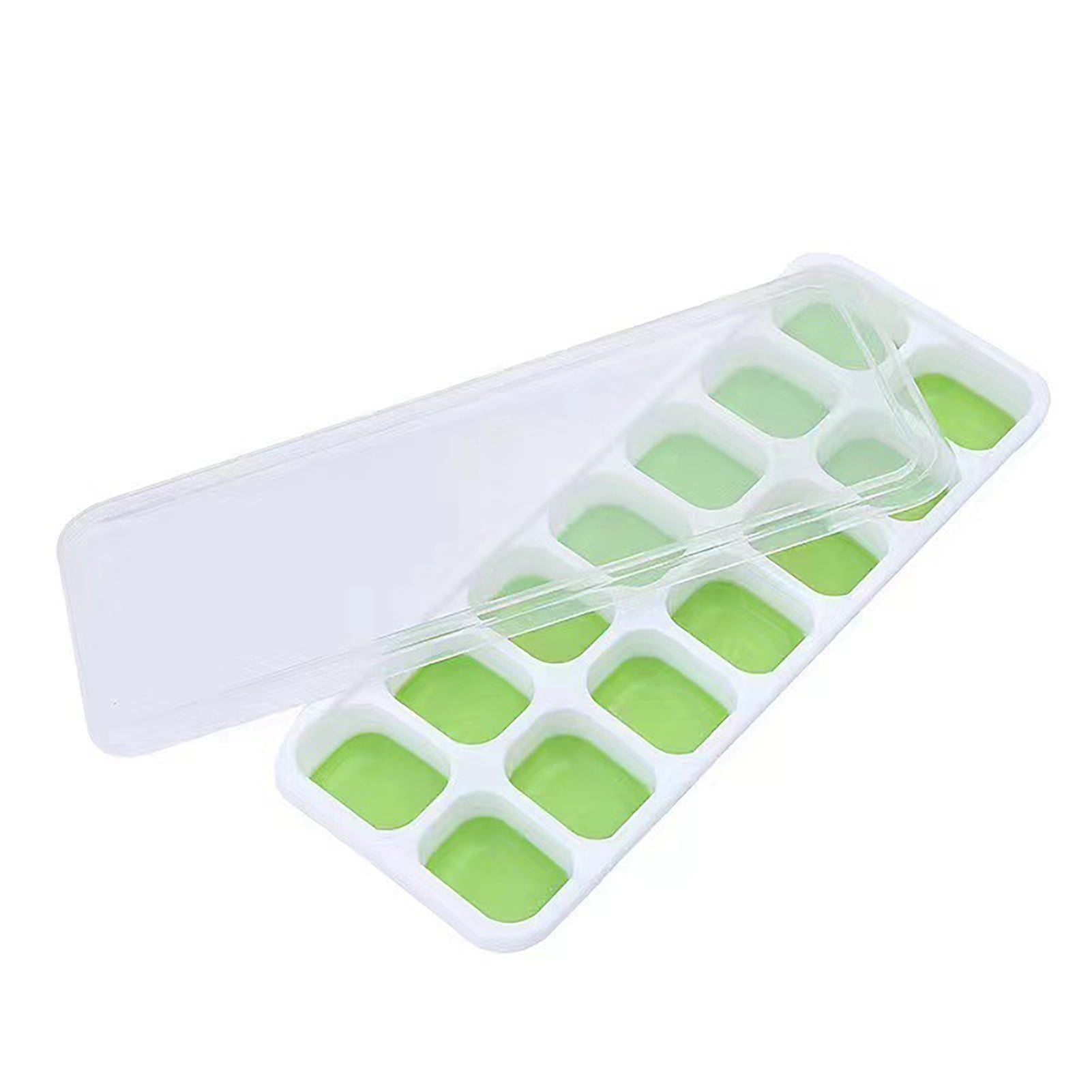 BigTiny Silicone Refrigerator Ice Cube Trays with Lid BPA Free Large ...