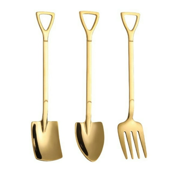 BigTiny Stainless Steel Shovel Spoon Ice Cream Spoon Mini Dessert ...