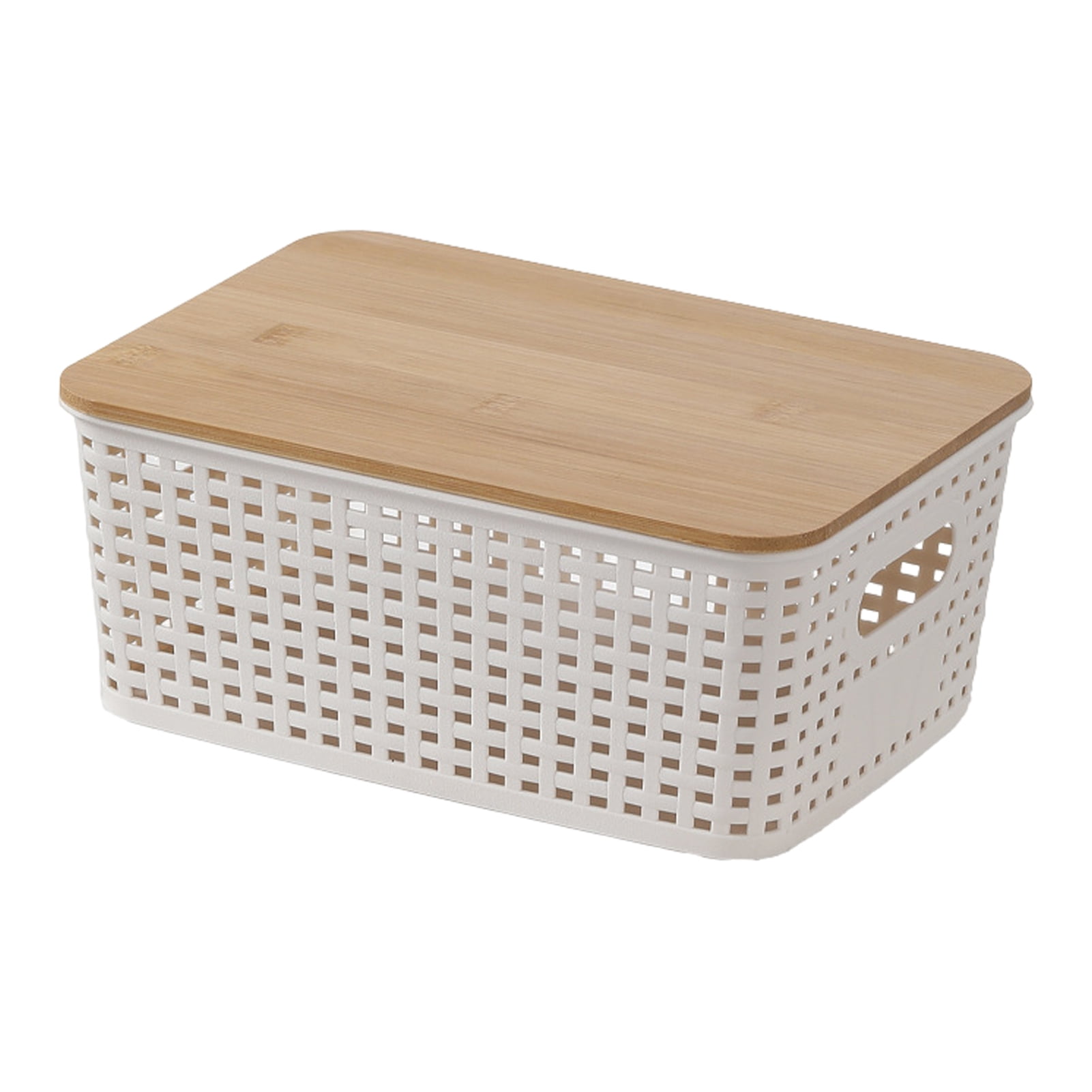 BigTiny Storage Basket with Hollow Handles Large Capacity Durable ...