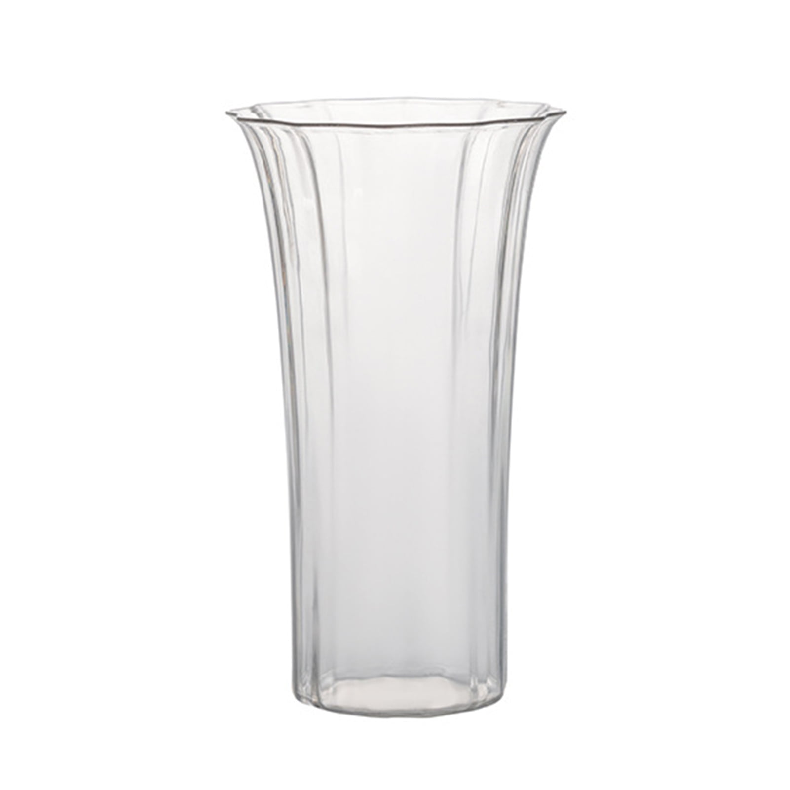 BigTiny Transparent Plastic Flower Vase Heavy Duty Flower Holder ...