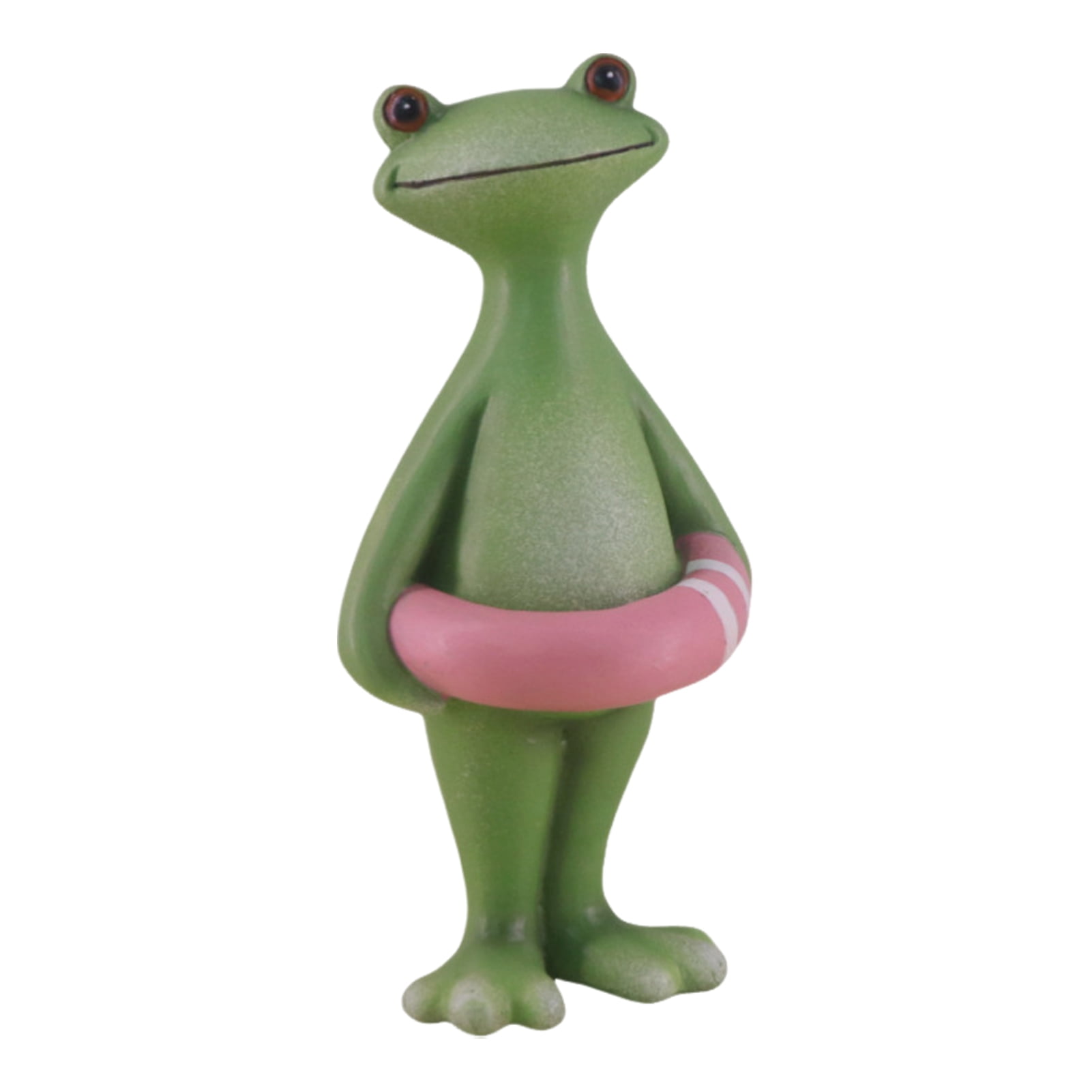 BigTiny Vacation Frog Statue Resin Surfing Swimming Frog Ornament ...