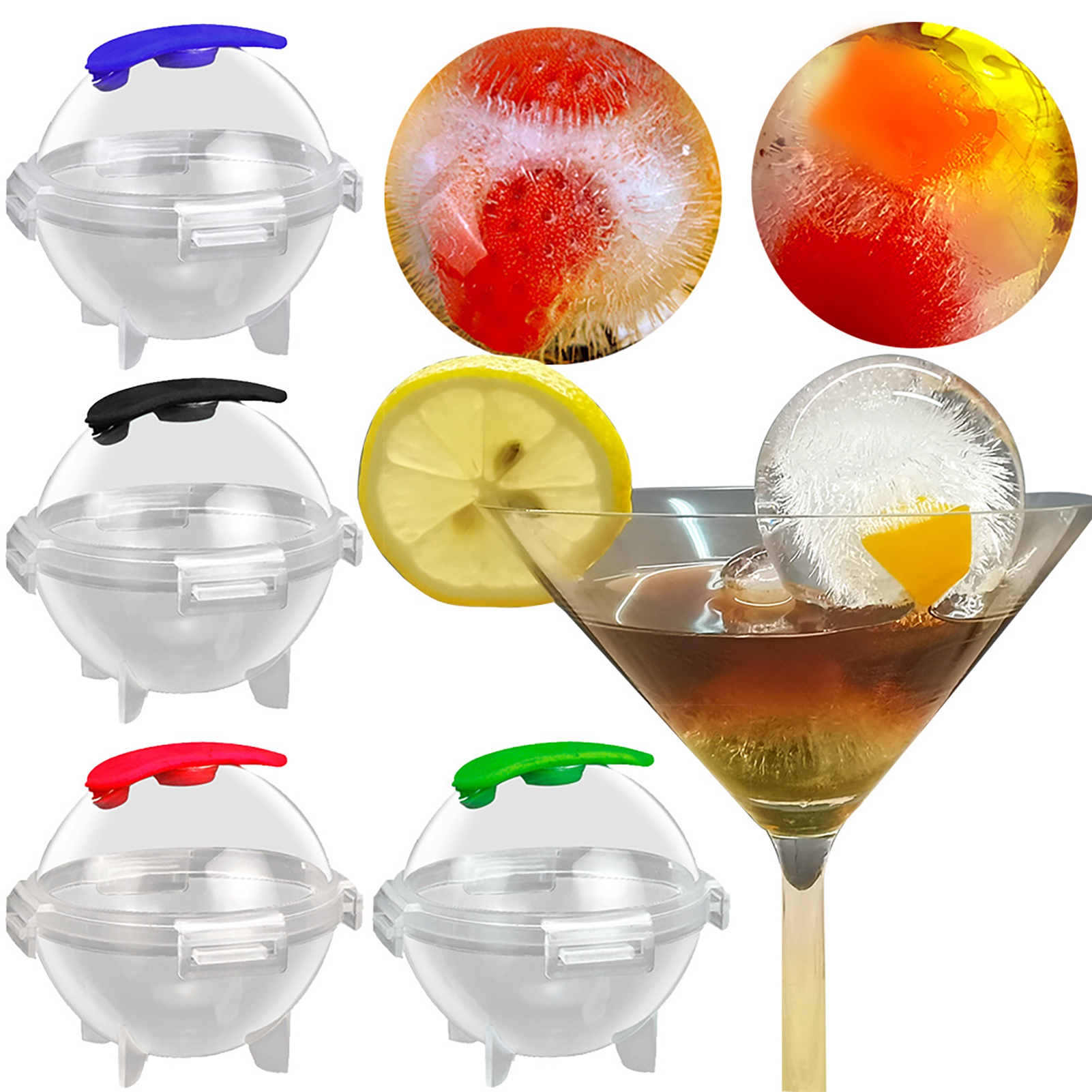 BigTiny Whiskey Sphere Ice Ball Maker Mold Food Grade BPA Free Reusable ...