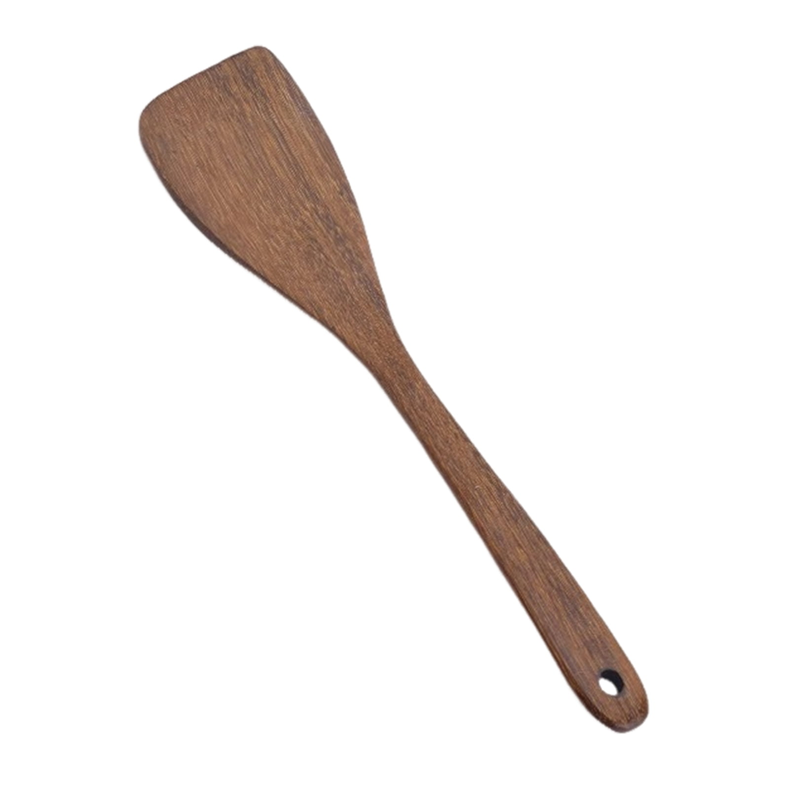BigTiny Wood Rice Spoon Long Handle Flat Frying Turner Spatula Soup ...