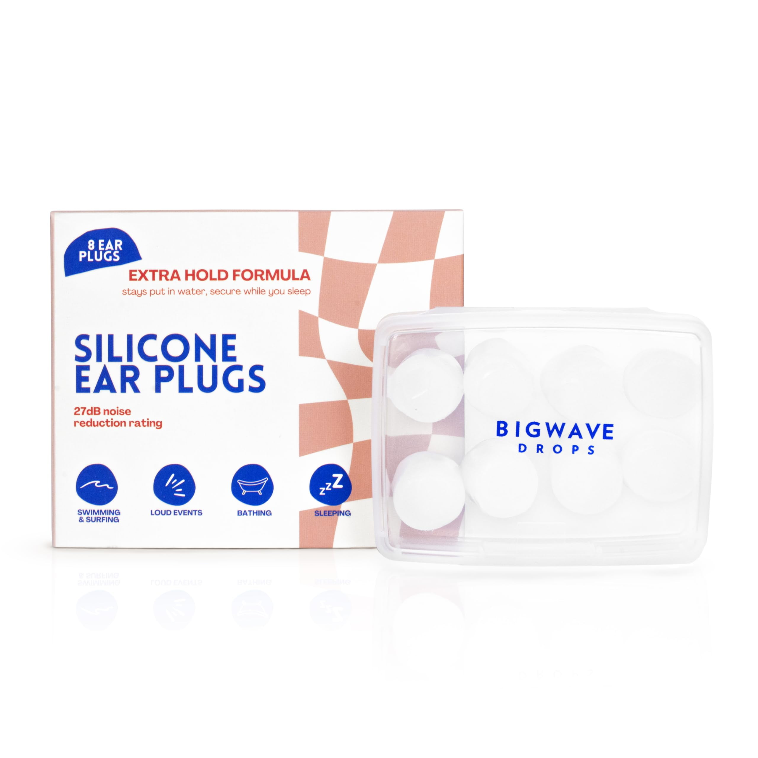 BigWave Drops Silicone Putty Ear Plugs (4 Pairs) - Wax Ear Plugs for ...