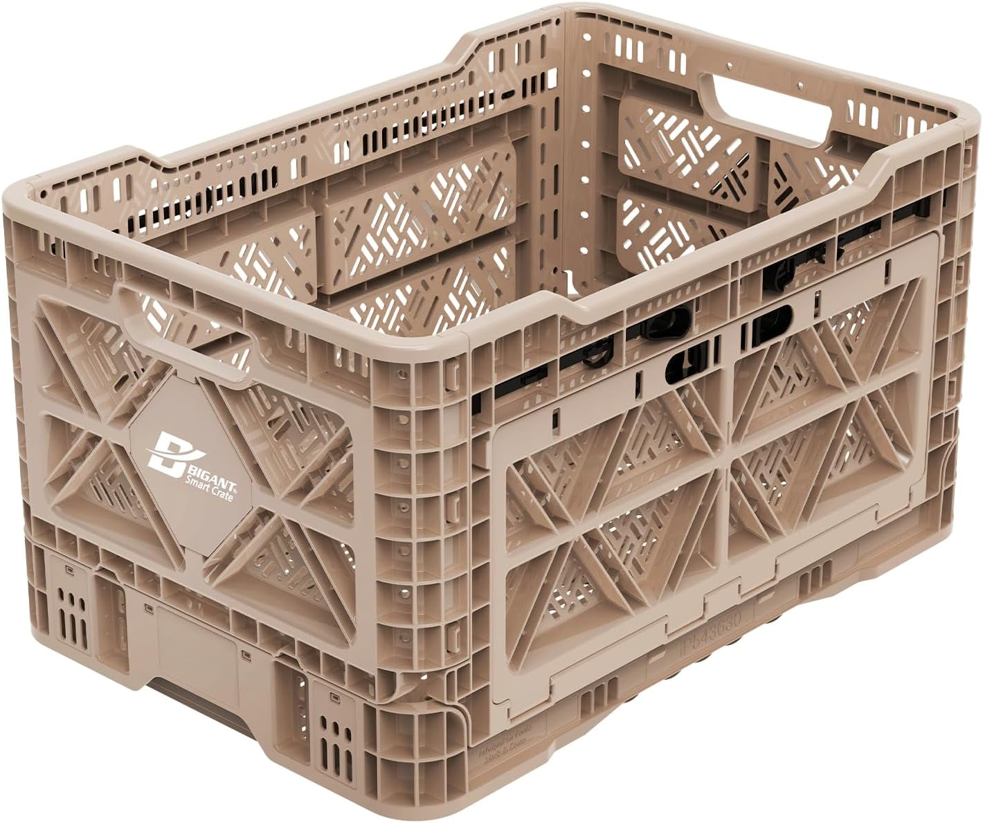 Bigant Heavy Duty Collapsible & Stackable Plastic Milk Crate-Medium ...