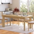 Bigbiglife 63 Inch Dining Table for 6, Indoor Outdoor Dining Table with ...