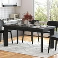 Bigbiglife 63 Inch Dining Table for 6, Indoor Outdoor Dining Table with ...