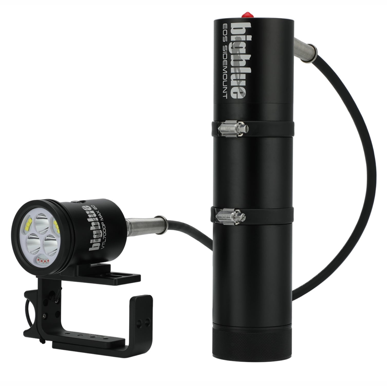 Bigblue 7000 Lumen Wide Beam + 2900 Lumen Canister Light EOD Cord ...