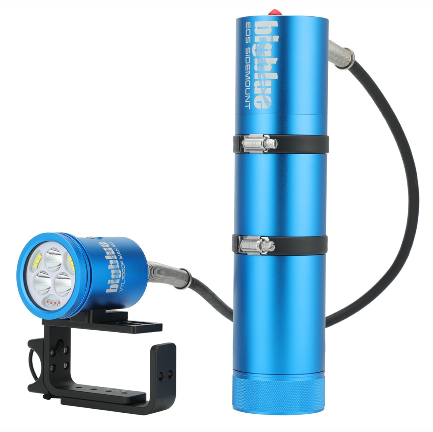 Bigblue 7000 Lumen Wide Beam + 2900 Lumen Canister Light EOD Cord ...