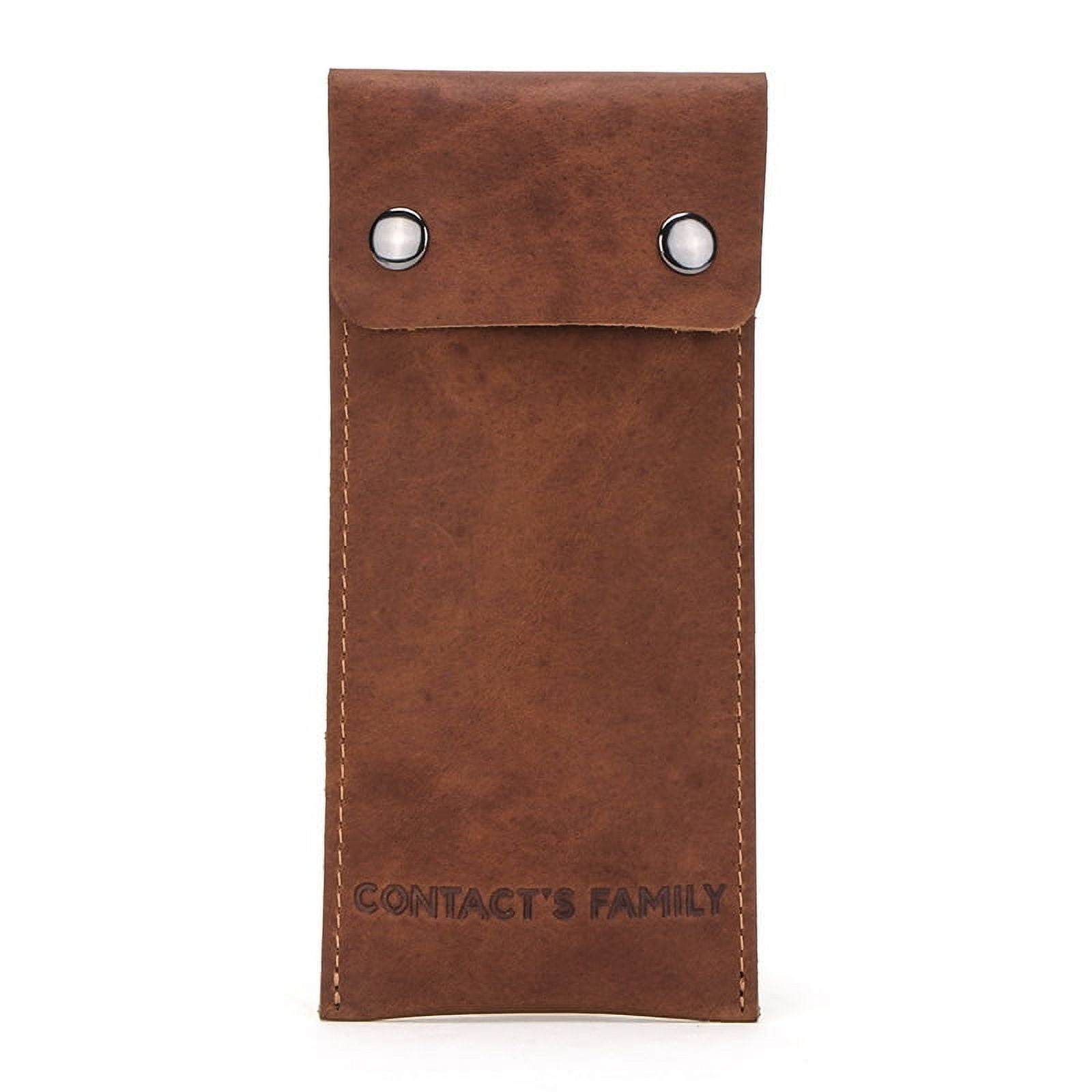 Bigcan Leather Watch Storage Pouch – Premium Crazy Horse Leather, Snap ...