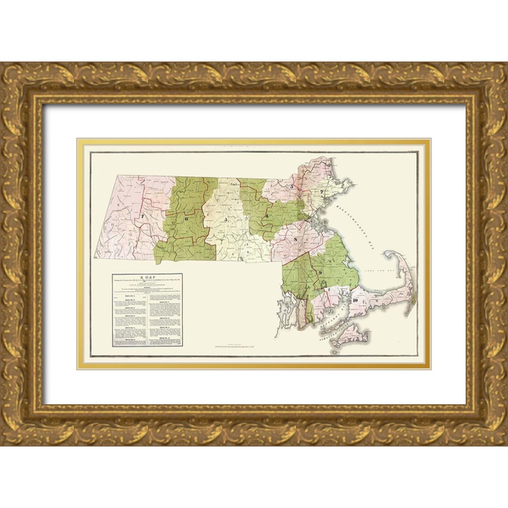 Bigelow 24x17 Gold Ornate Wood Framed with Double Matting Museum Art ...