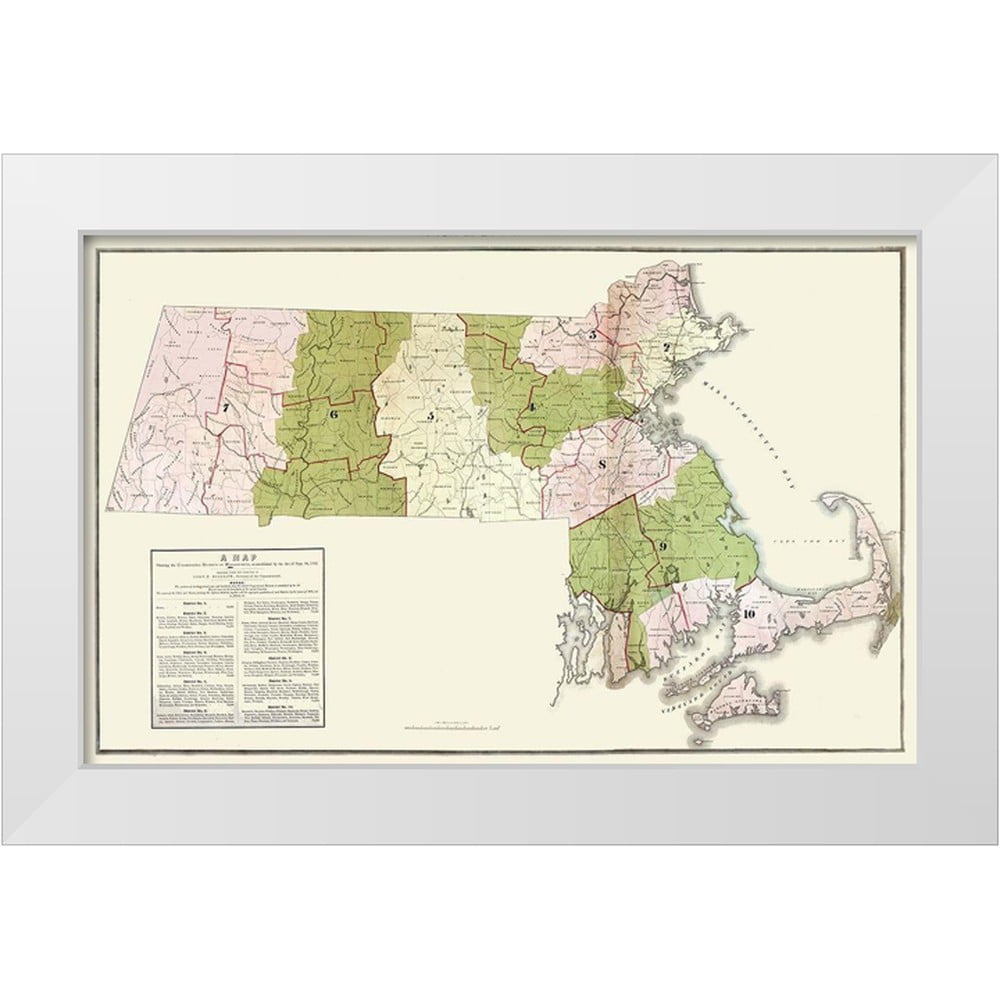 Bigelow 32x22 White Modern Wood Framed Museum Art Print Titled ...