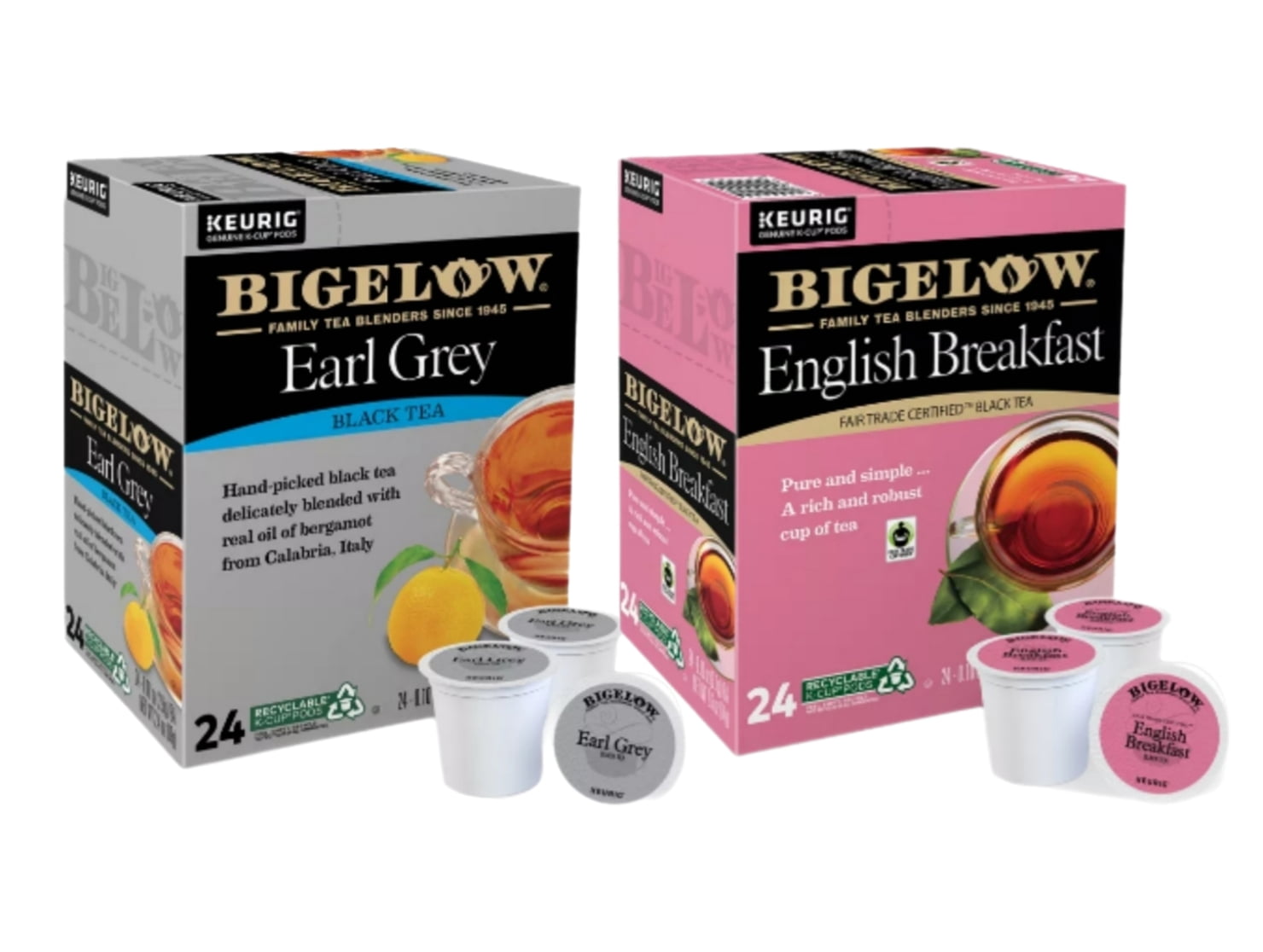 Bigelow Black Tea Variety Pack, Includes Earl Grey and English ...