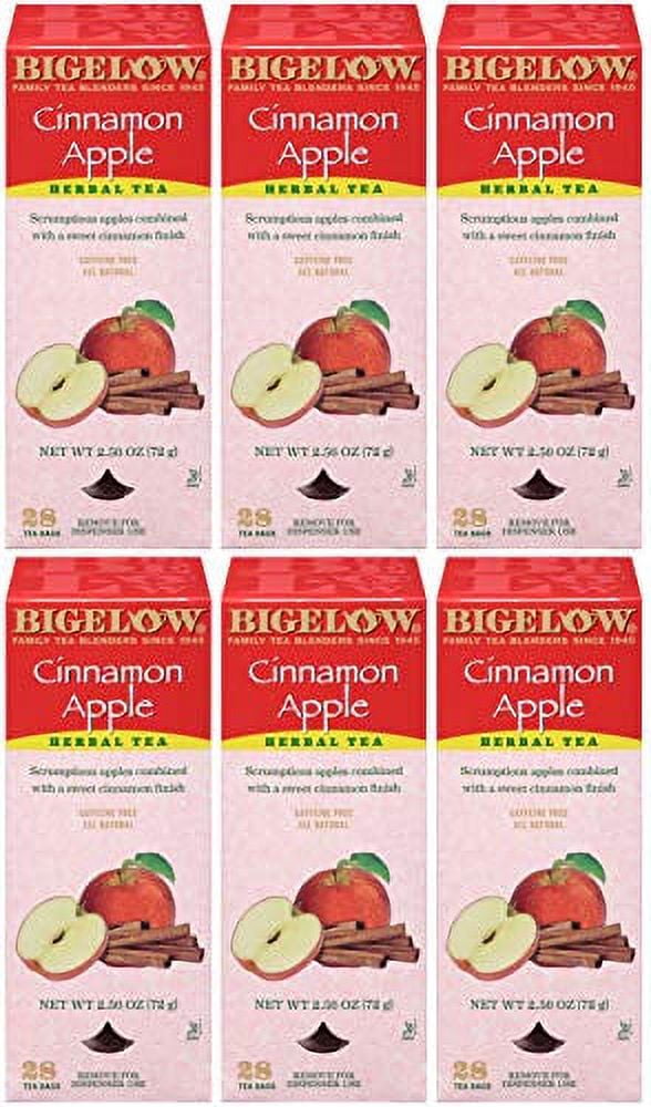 Bigelow Cinnamon Apple Herbal Tea Bags 28-Count Boxes (Pack Of 6 ...