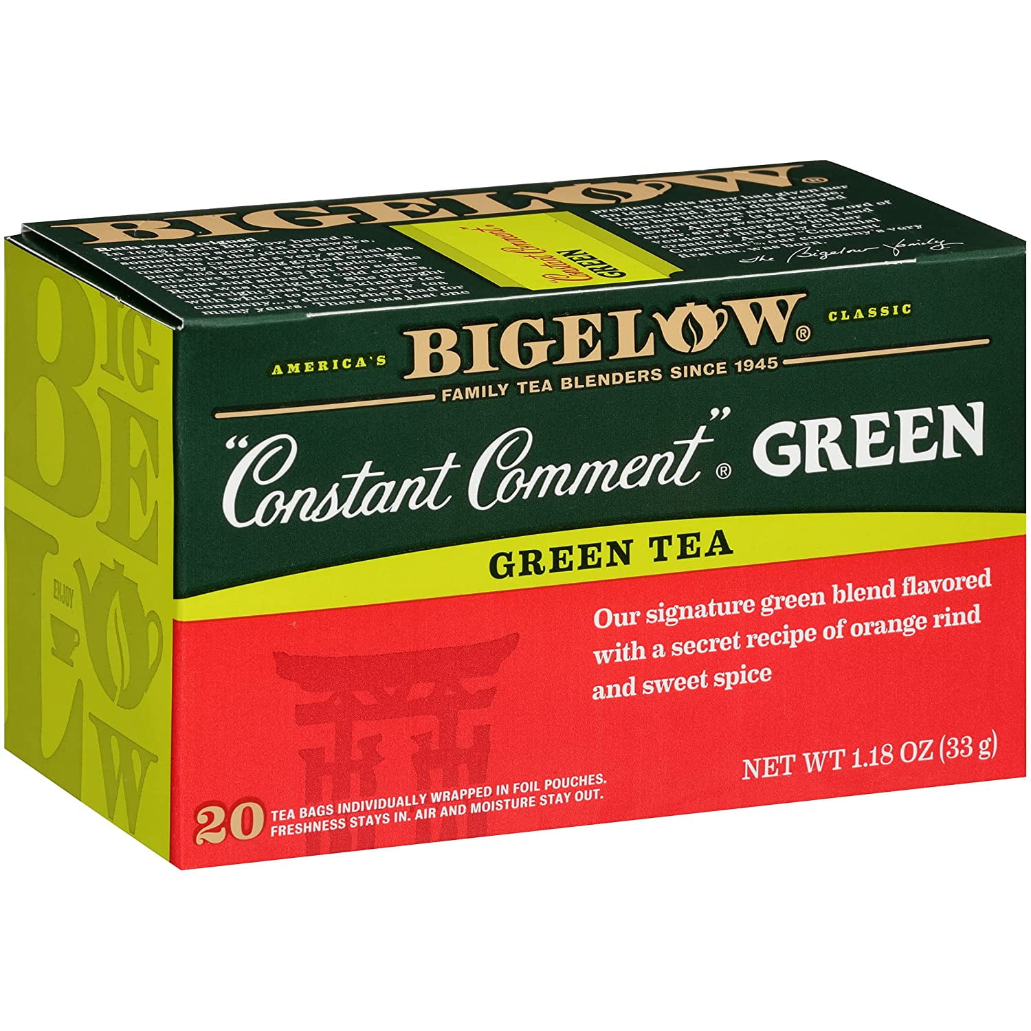 Bigelow Constant Comment Spiced Green Tea, 120 Caffeinated Tea Bags ...