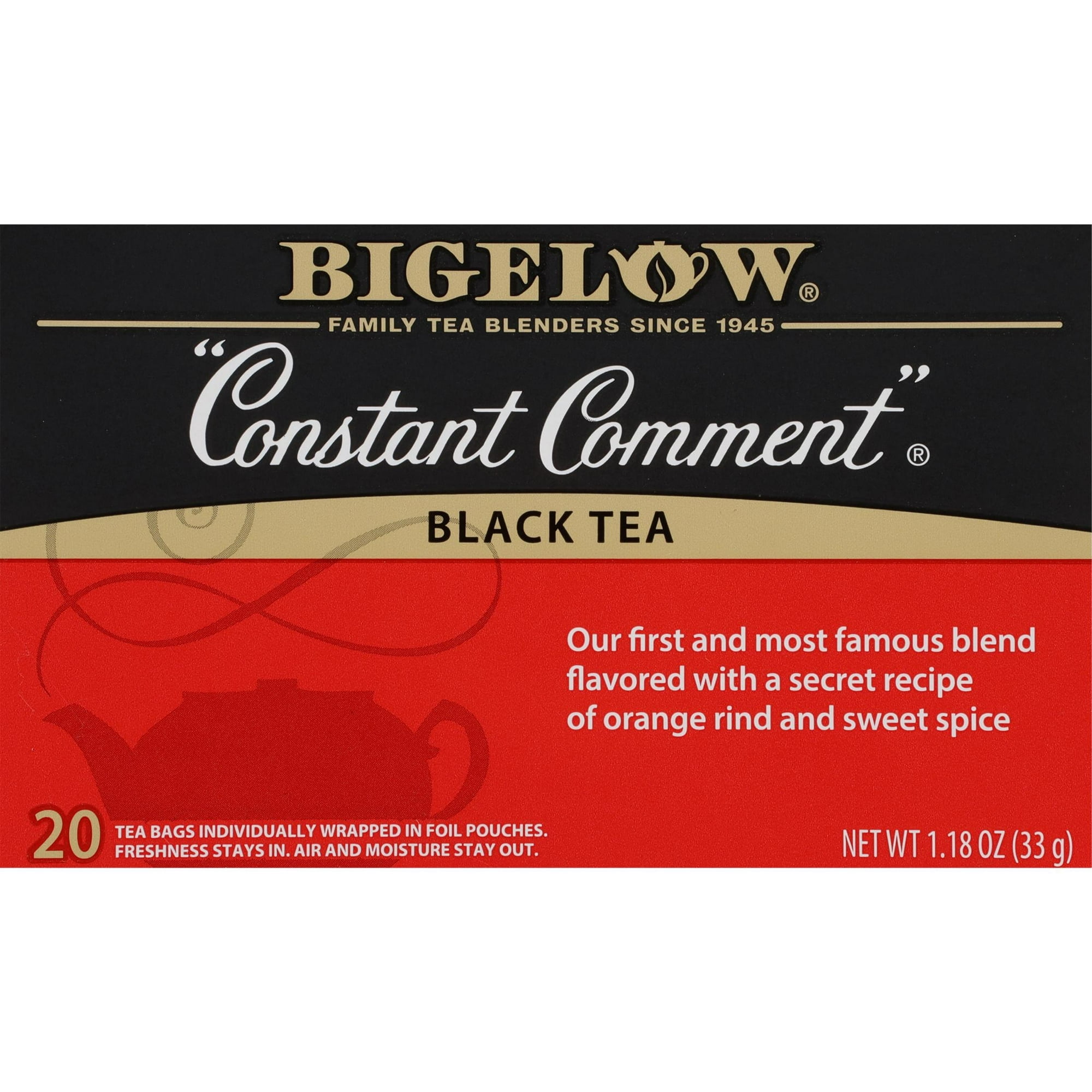 Bigelow Constant Comment, Black Tea Bags, 20 Count (Pack of 2 ...