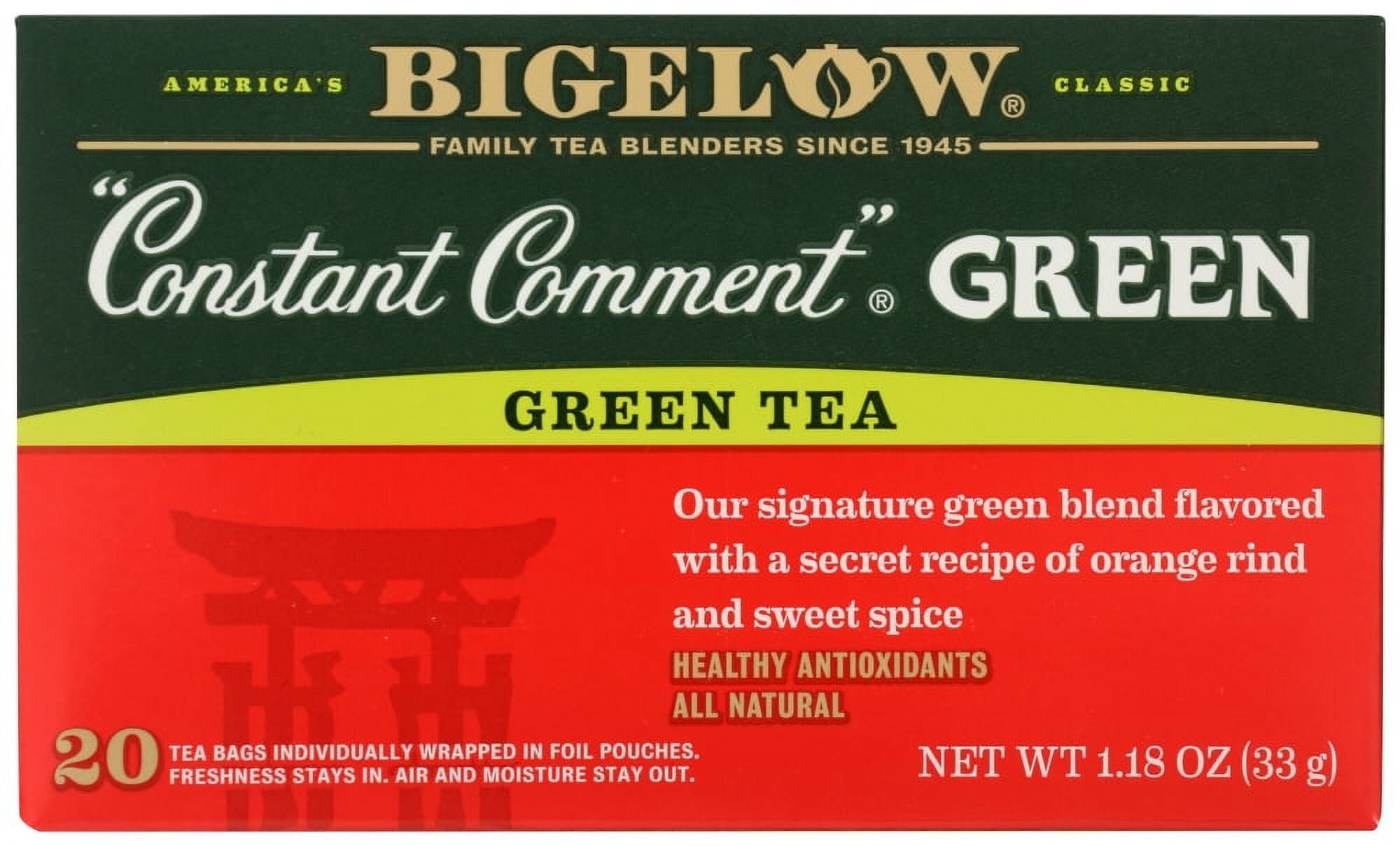 Bigelow Constant Comment Green Tea Bags, Individually Wrapped, 20 Count ...