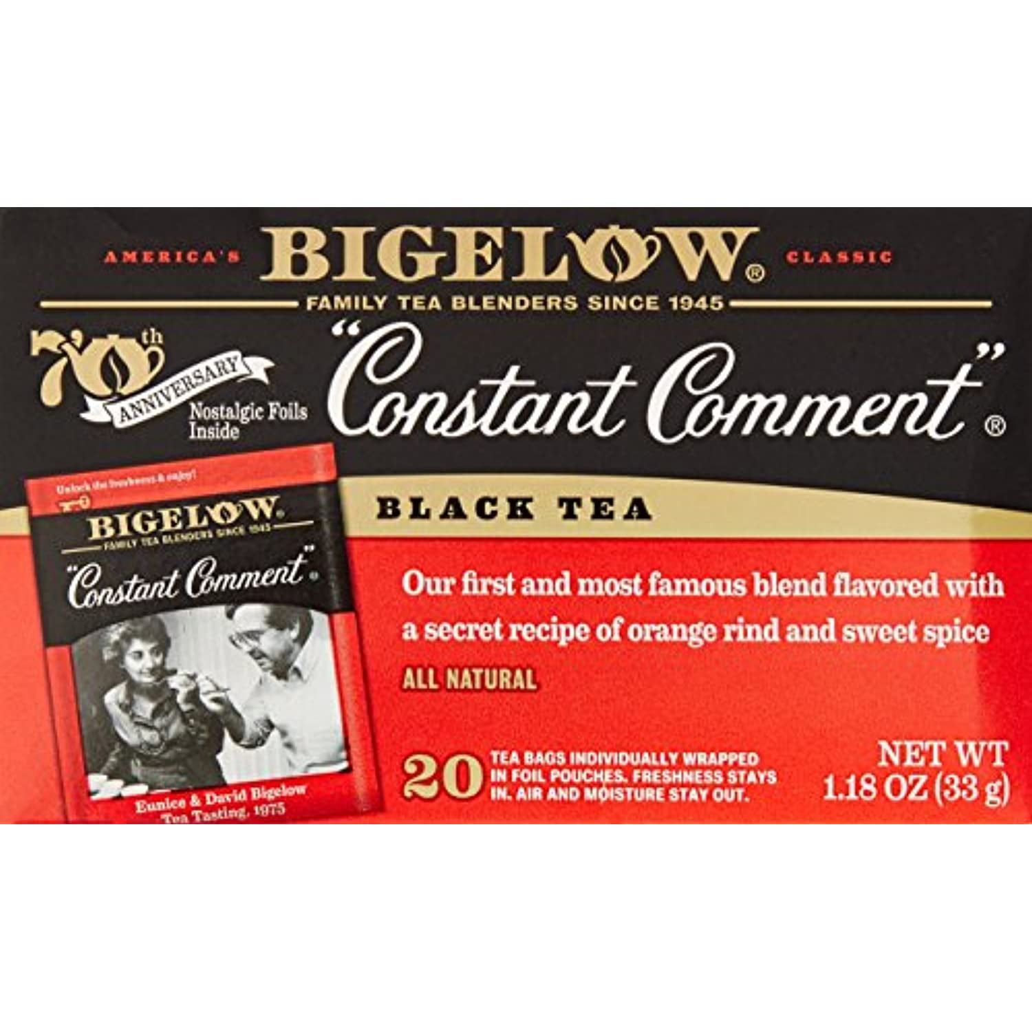 Bigelow Constant Comment Tea, Original, 20 Bags (Pack Of 6) - Walmart.com
