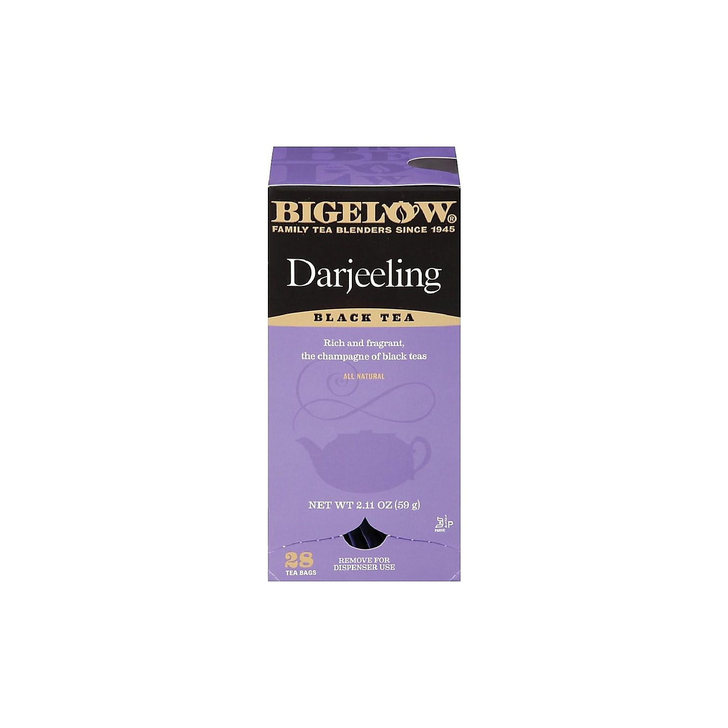 Bigelow Darjeeling Black Tea Bags 28/Box (RCB003491) - Walmart.com