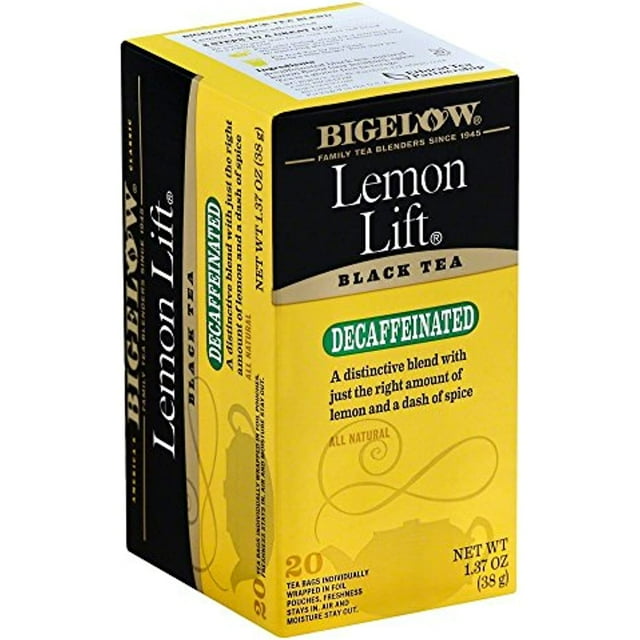 Bigelow Decaf Lemon Lift Black Tea 20 Tea Bags(Pack Of 3) - Walmart.com