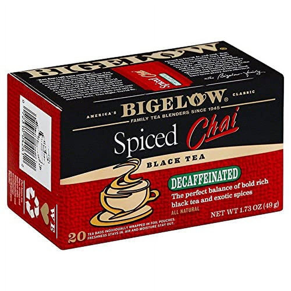 Bigelow Decaf Spiced Chai Tea Bags, 20 ct - Walmart.com