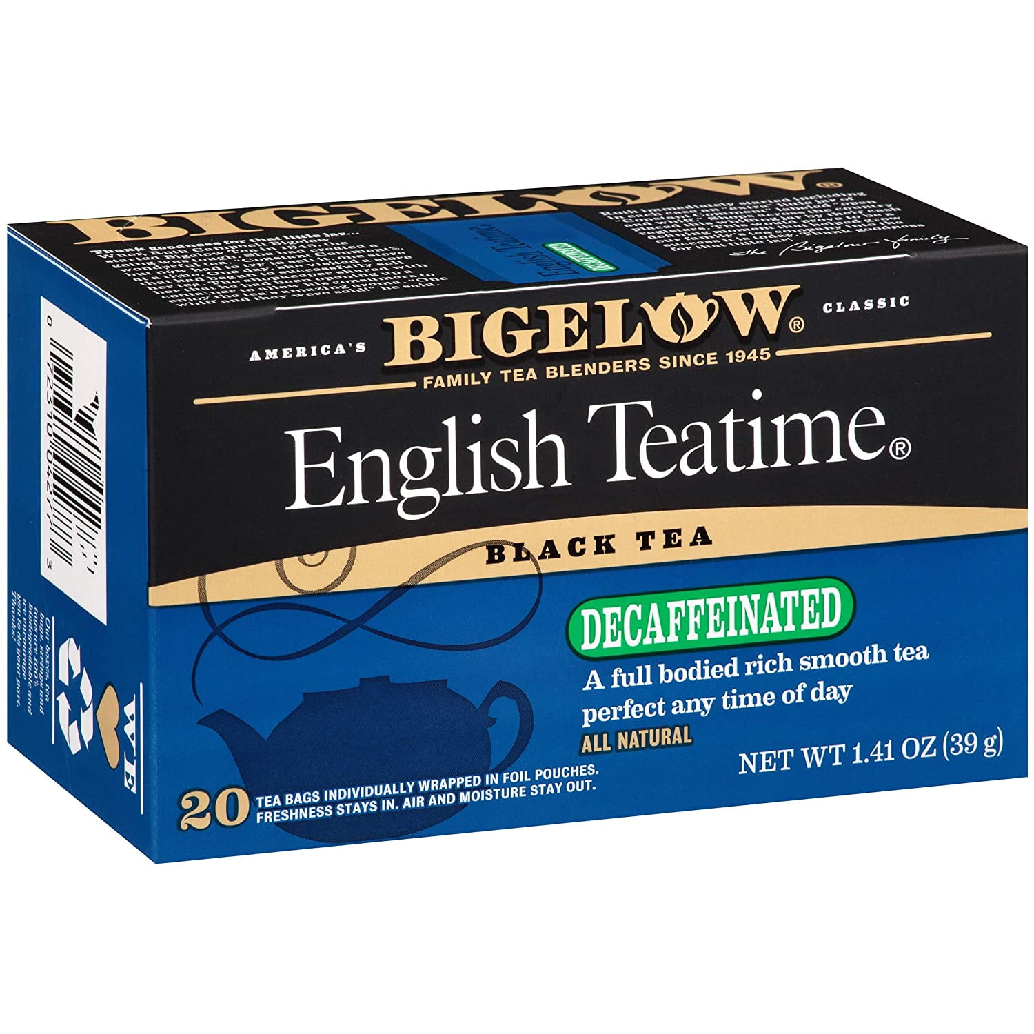 Bigelow Decaffeinated English Teatime Tea, Black Tea, 20 Count (Pack Of ...