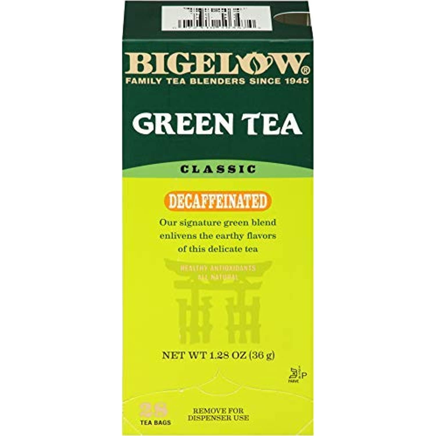 Bigelow Decaffeinated Green Tea 28-Count Box (Pack Of 1) - Walmart.com