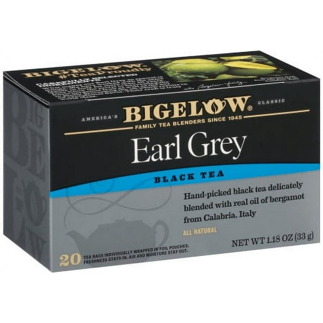 Bigelow Earl Grey, Black Tea Bags, 20 Count - Walmart.com