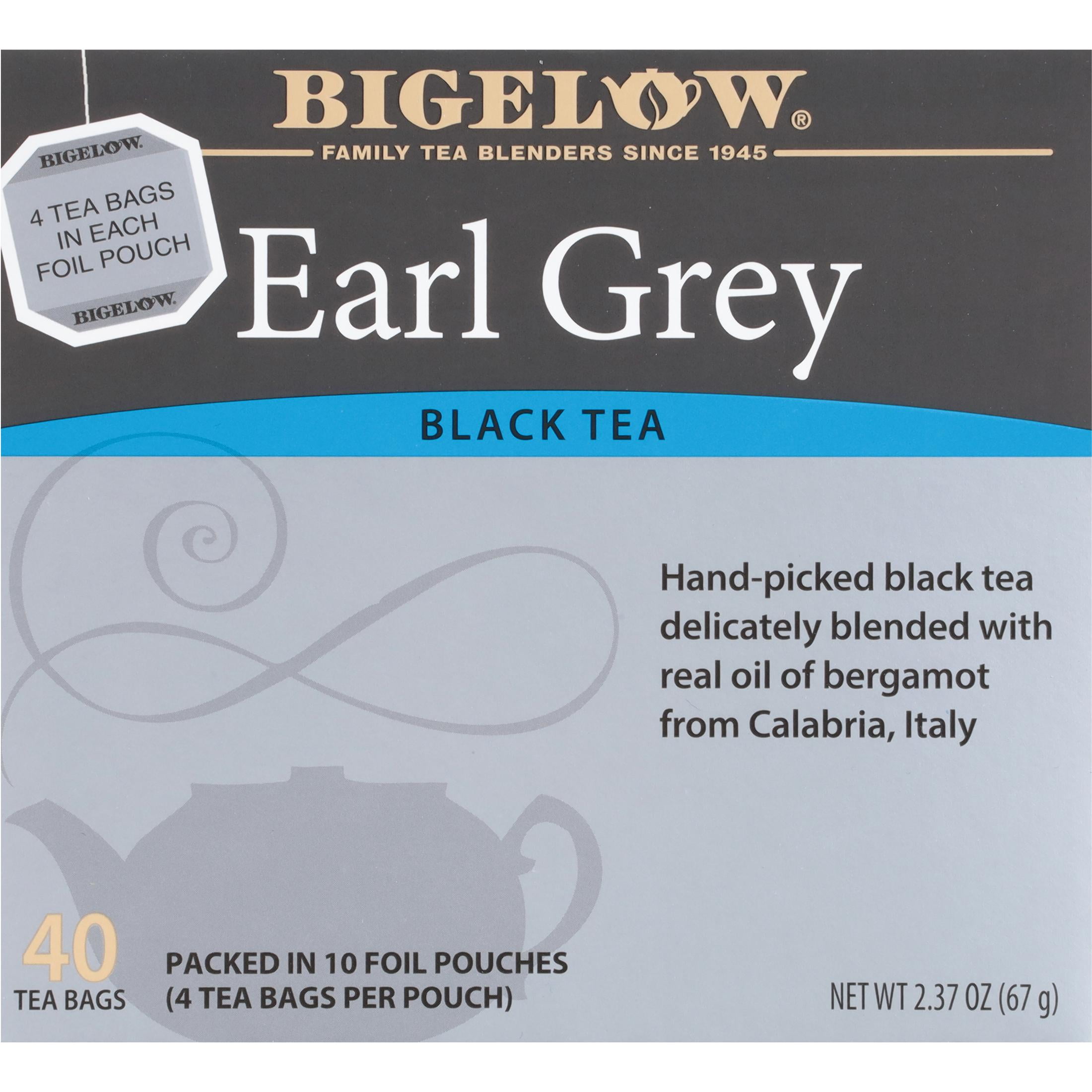 Bigelow Earl Grey, Black Tea Bags, 40 Count - Walmart.com