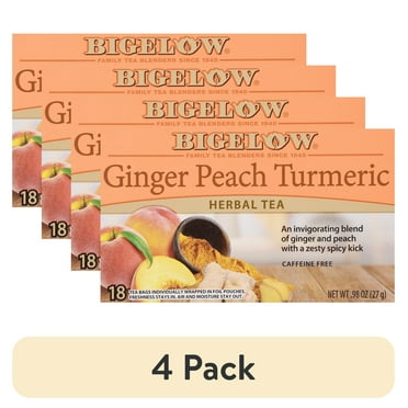Bigelow Ginger Honey Plus Zinc, Caffeine Free, Herbal Tea Bags, 18 ...