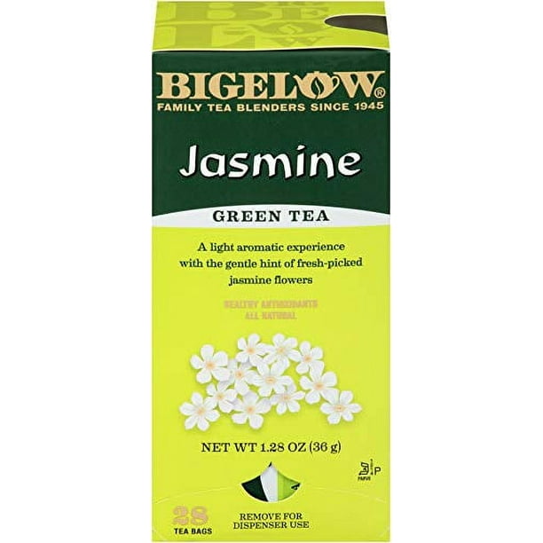 Bigelow Tea Green Jasmine 28ct (Pack of 1), Medium-Caffeine, All ...