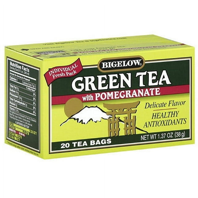 Bigelow Green Tea With Pomegranate, 1.37 oz, 20ct (Pack of 6) - Walmart.com