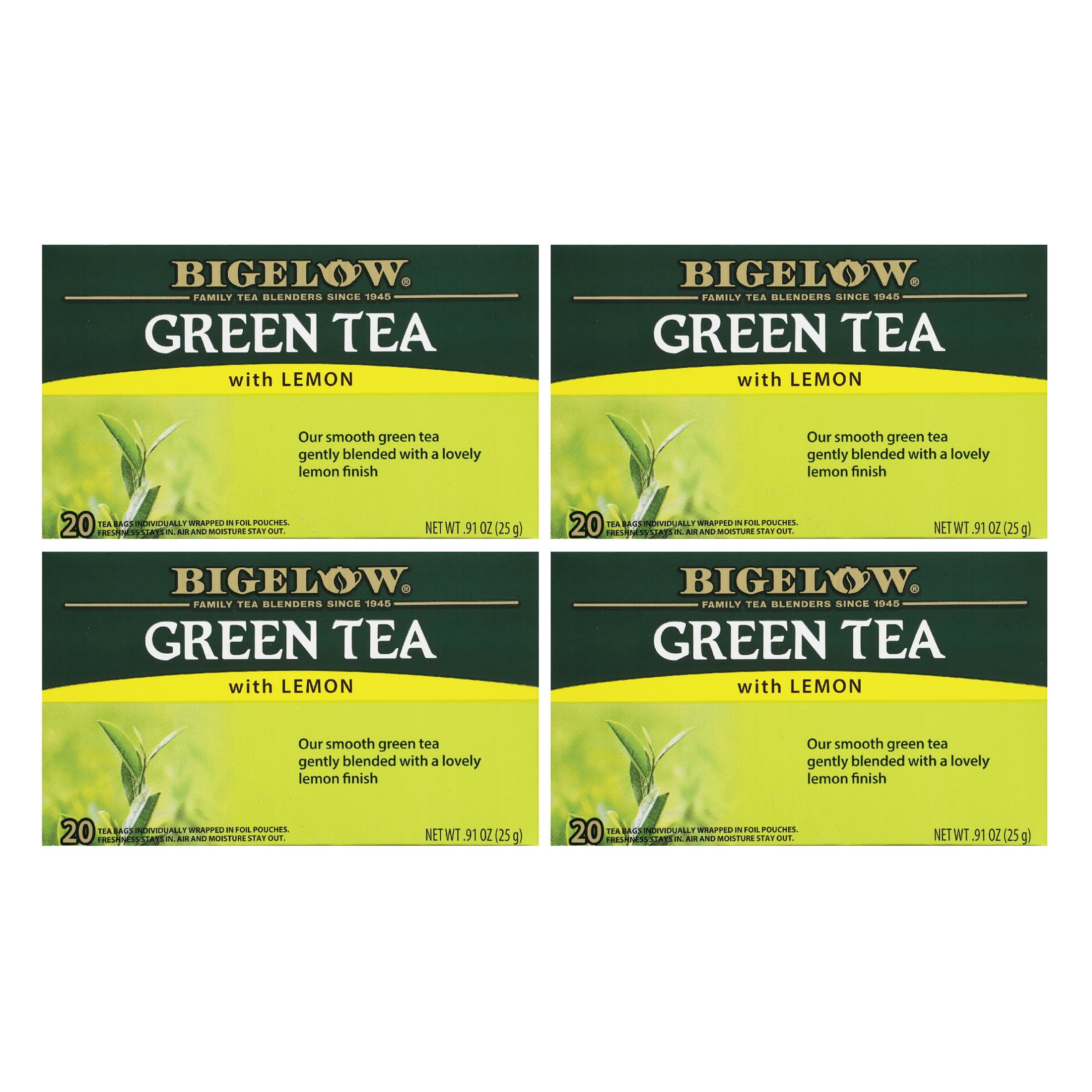 Bigelow Green Tea with Lemon, Tea Bags, 80 Count (4 Packs of 20 ...