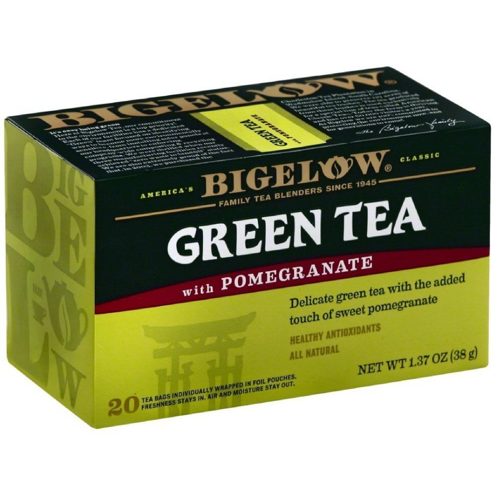 Bigelow Green Tea with Pomegranate, 20-count (Pack of 6) - Walmart.com