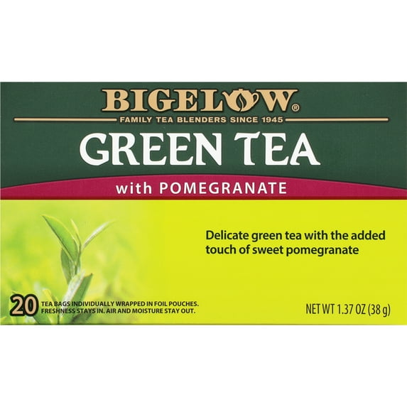 Bigelow Green Tea with Sweet Pomegranate, 20 Tea Bags - Walmart.com