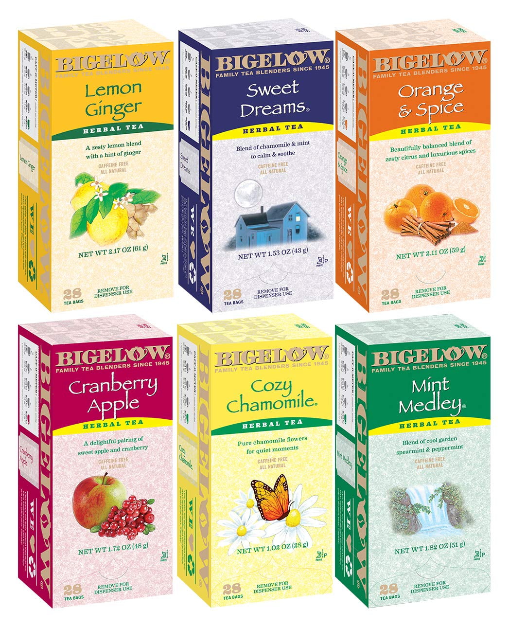 Bigelow Herbal Assortment Tea, 28 Count (Pack Of 6) - Walmart.com