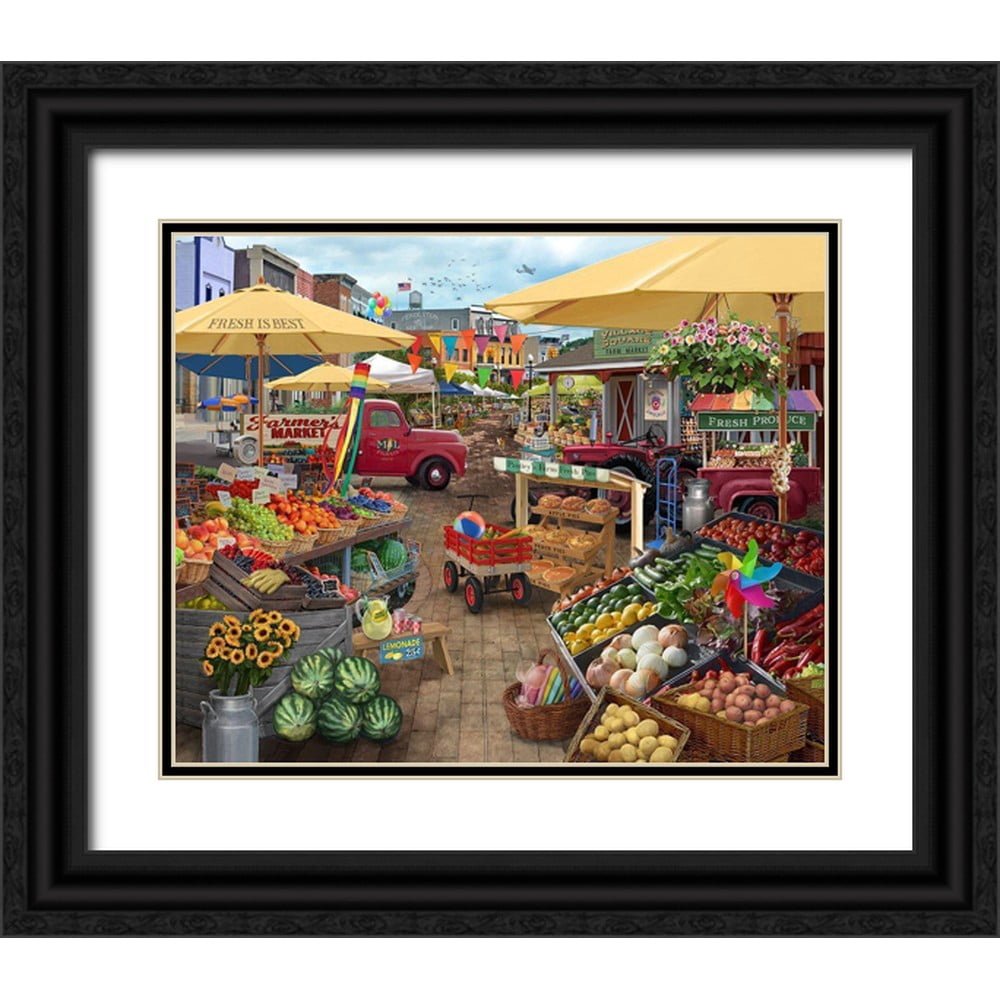 Bigelow Illustrations- Exclusive 14x12 Black Ornate Wood Framed with ...