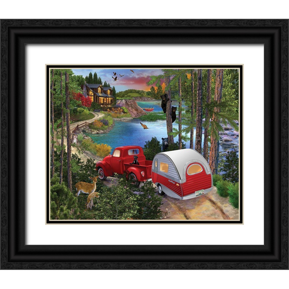 Bigelow Illustrations- Exclusive 18x15 Black Ornate Wood Framed with ...