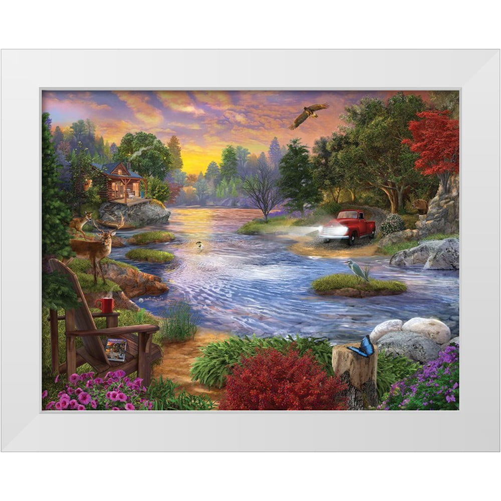 Bigelow Illustrations- Exclusive 24x19 White Modern Wood Framed Museum ...