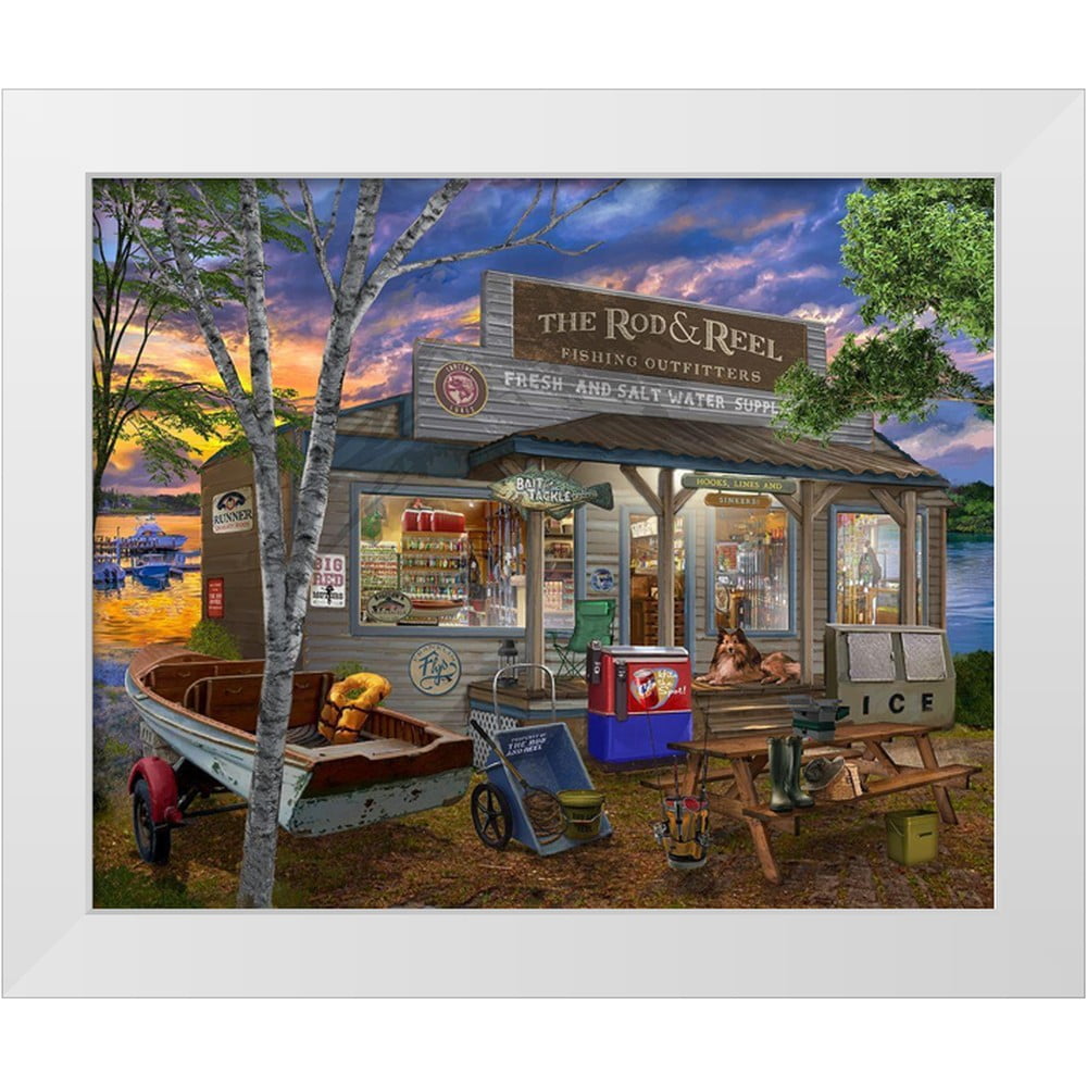Bigelow Illustrations- Exclusive 24x20 White Modern Wood Framed Museum ...