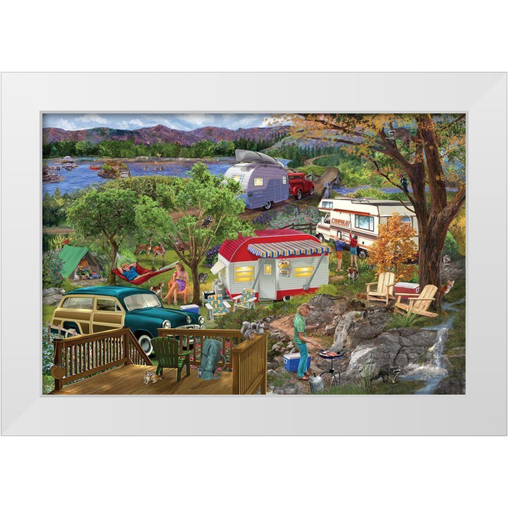 Bigelow Illustrations- Exclusive 32x23 White Modern Wood Framed Museum ...