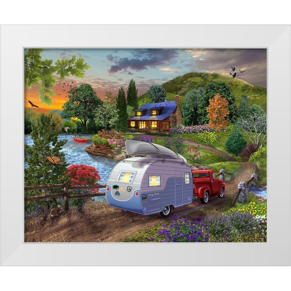 Bigelow Illustrations- Exclusive 32x26 White Modern Wood Framed Museum ...
