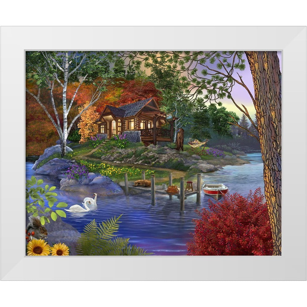 Bigelow Illustrations- Exclusive 32x26 White Modern Wood Framed Museum ...