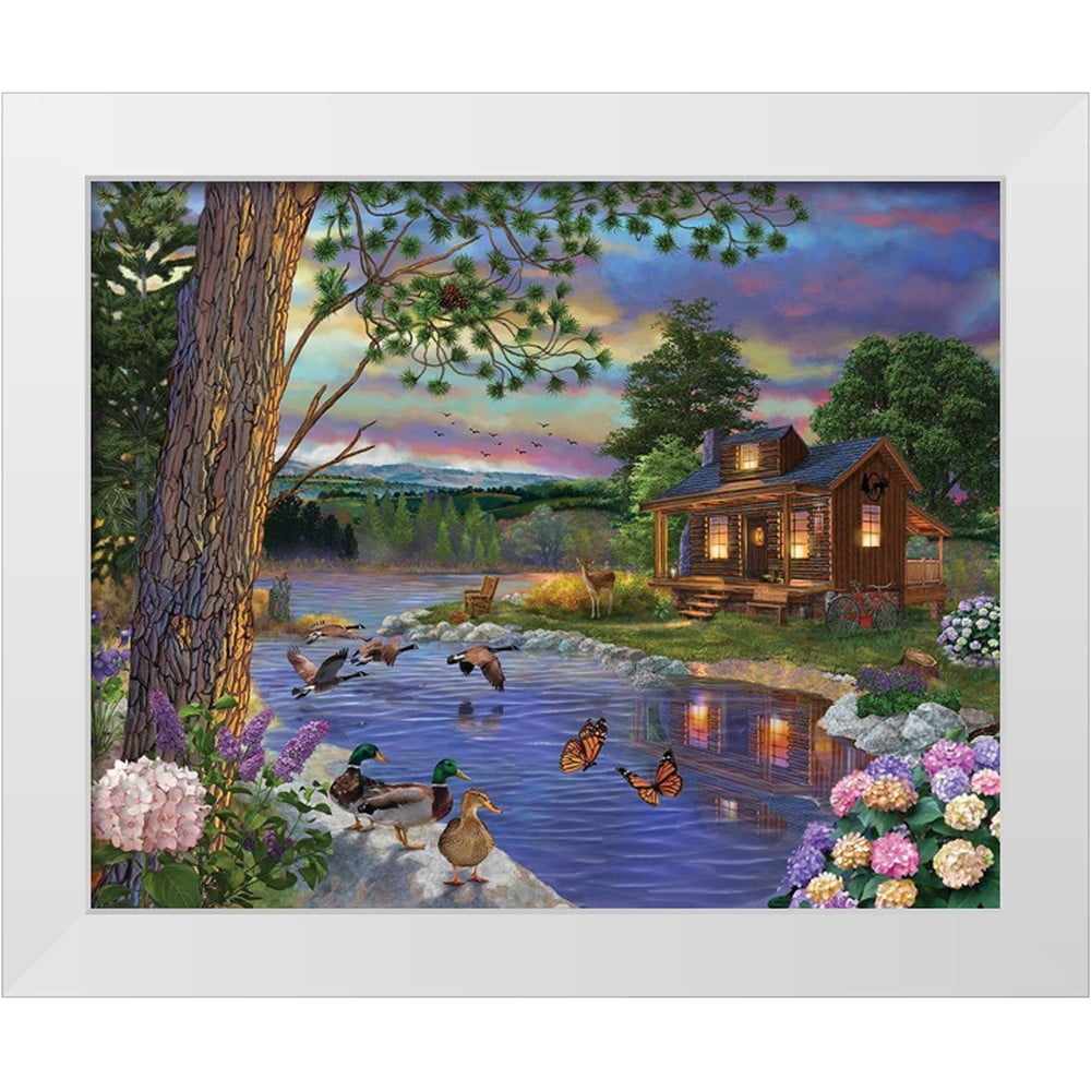 Bigelow Illustrations- Exclusive 32x26 White Modern Wood Framed Museum ...