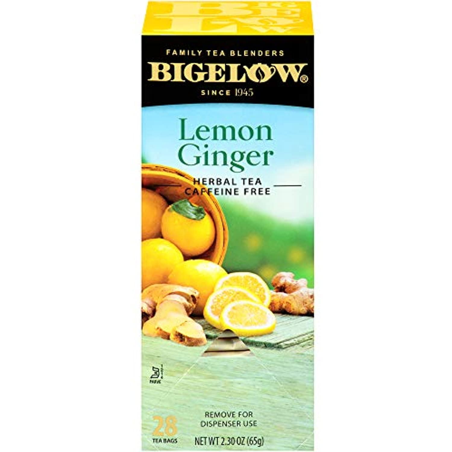 Bigelow Tea, Herbal Tea, 28-Count Lemon Ginger Pack, All Natural ...