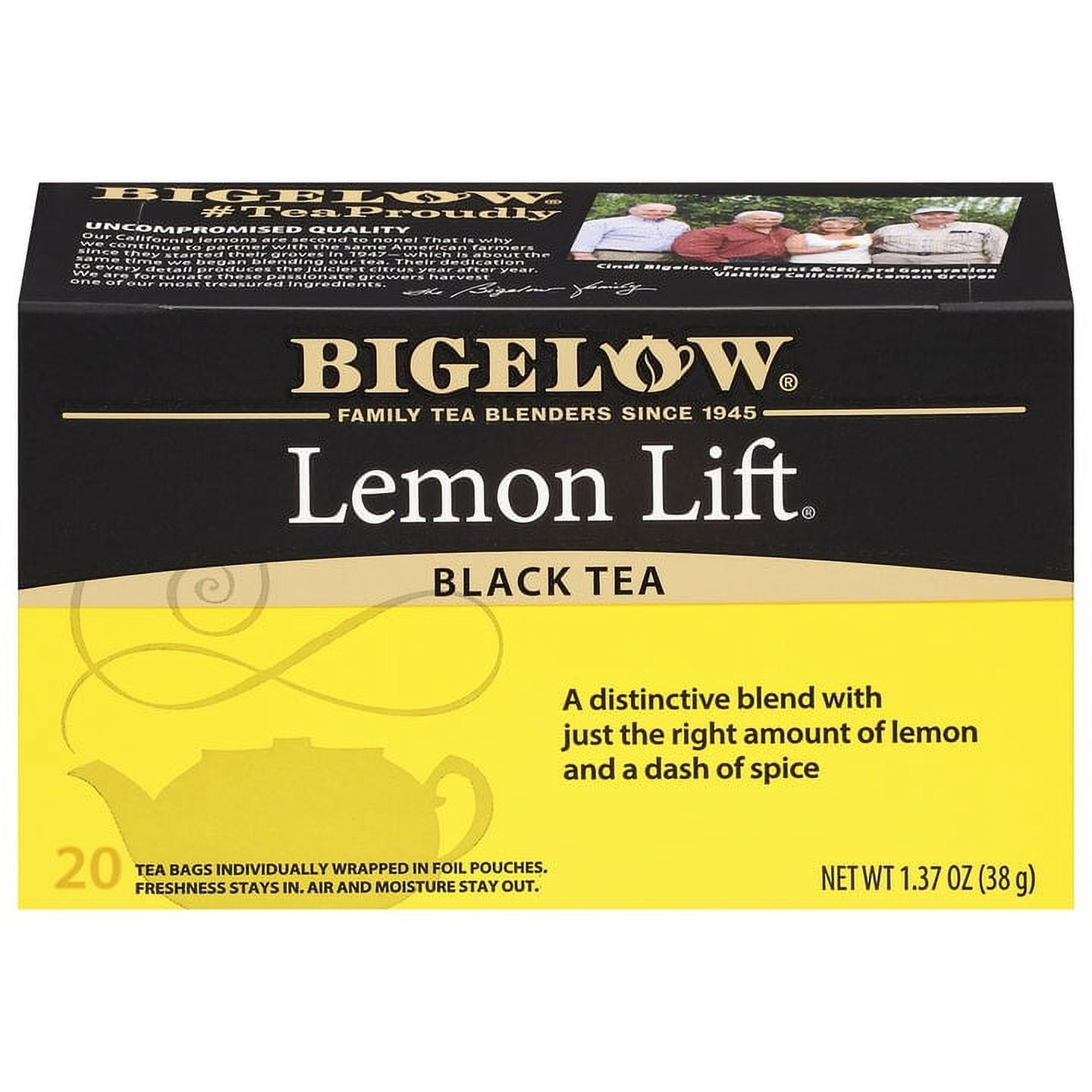 Bigelow Lemon Lift Black Tea Bags 20 ct - Walmart.com