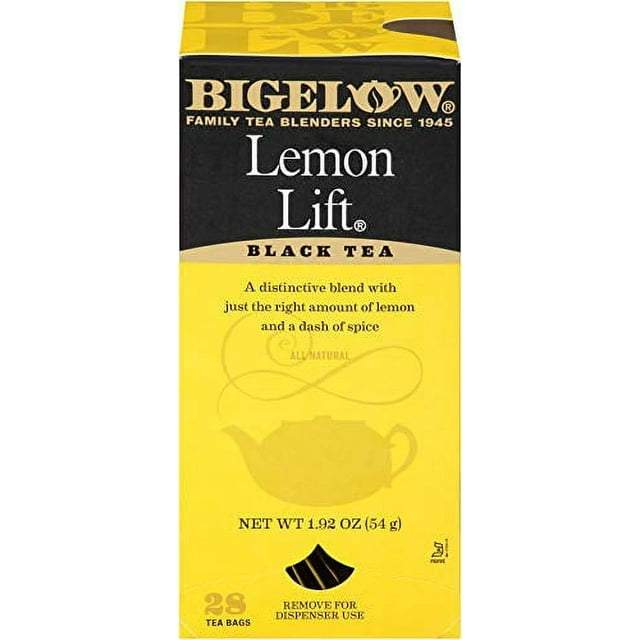 Bigelow Lemon Lift Black Tea Bags 28-Count Box (Pack of 1) Lemon ...